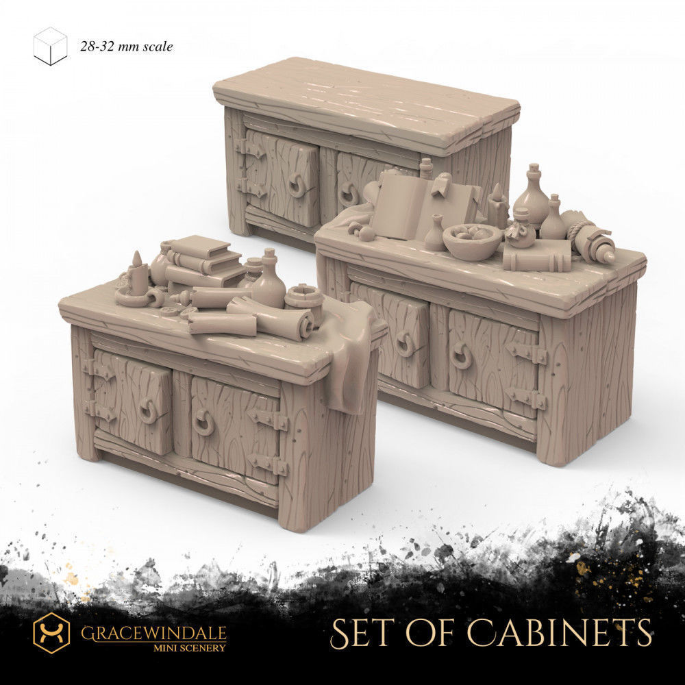 Set of Cabinets 3D model 3D printable | CGTrader