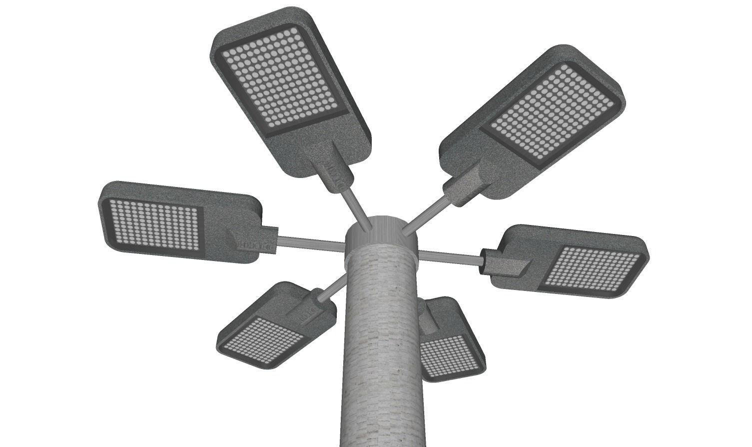 Concrete Lamp Post - Light Pole - Street Light - Group 01 3D model ...