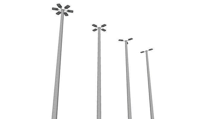 Concrete Lamp Post - Light Pole - Street Light - Group 01 3D model ...