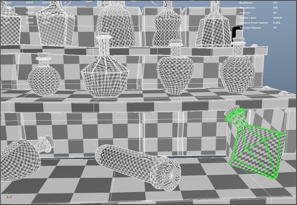 Patterned Potion Bottles 3D model | CGTrader