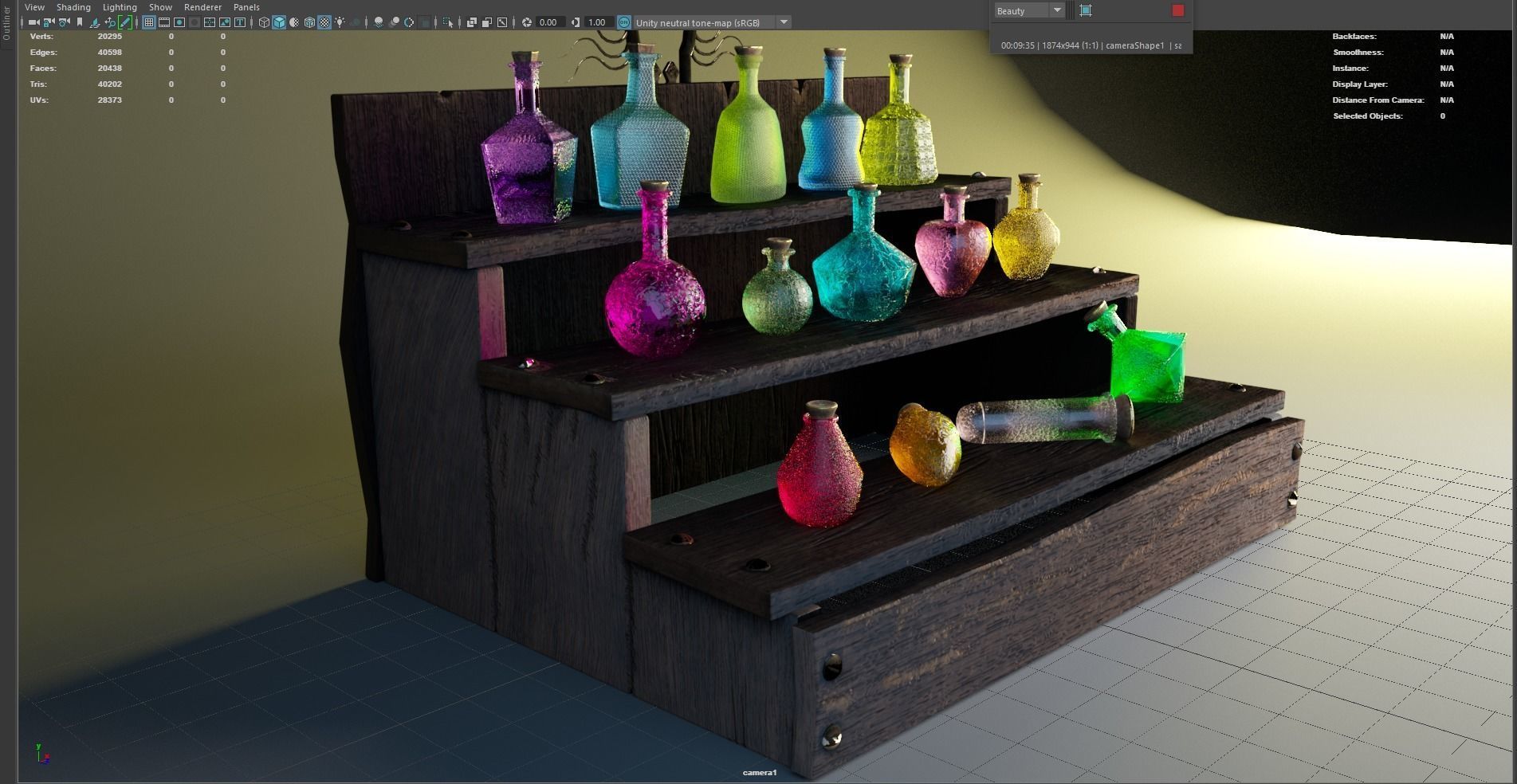 Patterned Potion Bottles 3D model | CGTrader
