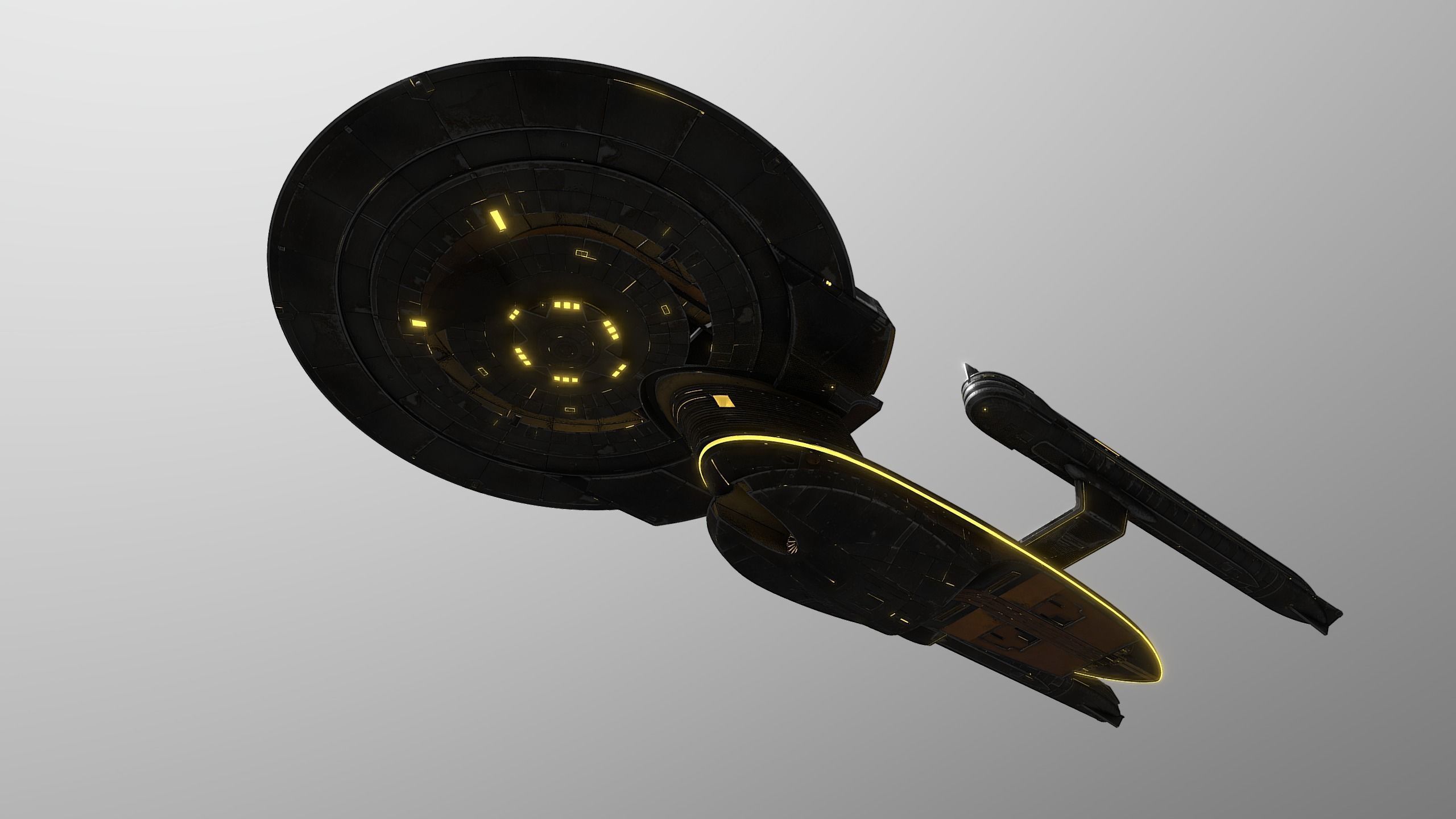 27-2Saucer-Section-Asymetrical star trek ship 3D model | CGTrader