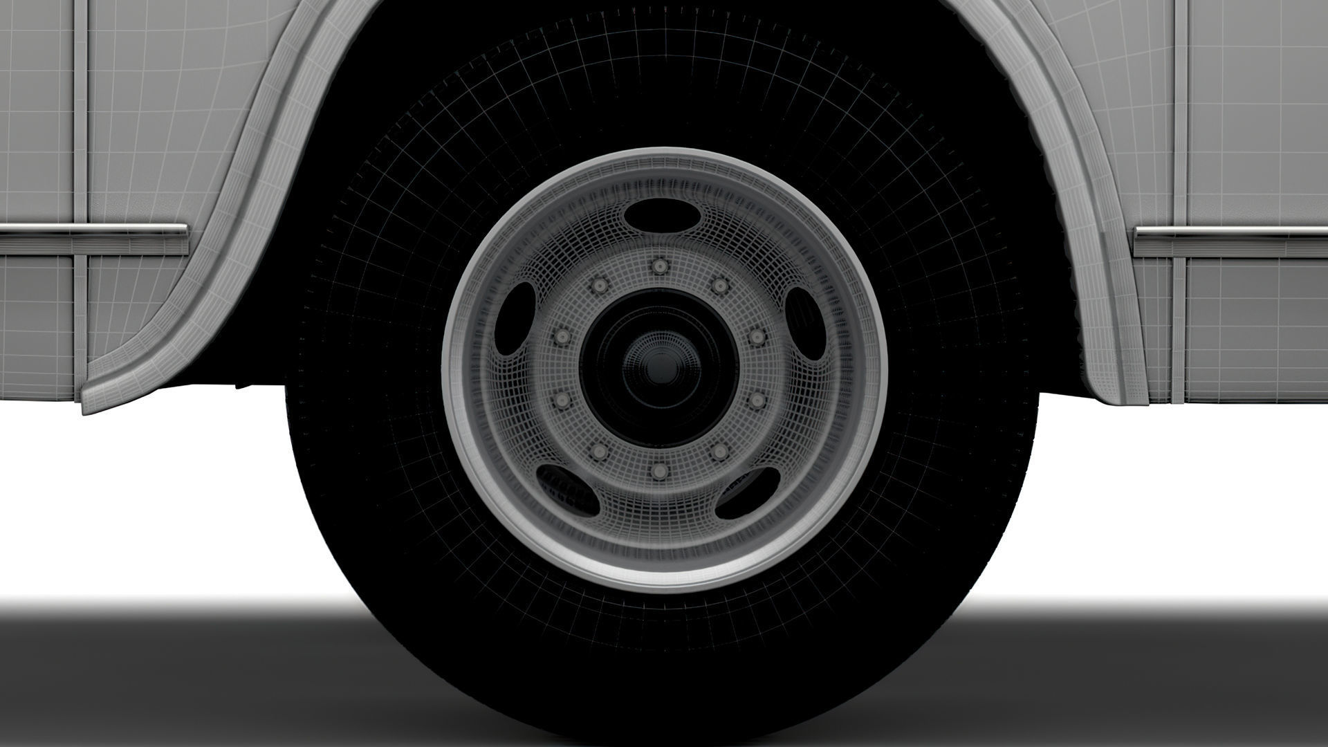 Generic Old Bus wheel 3D model | CGTrader