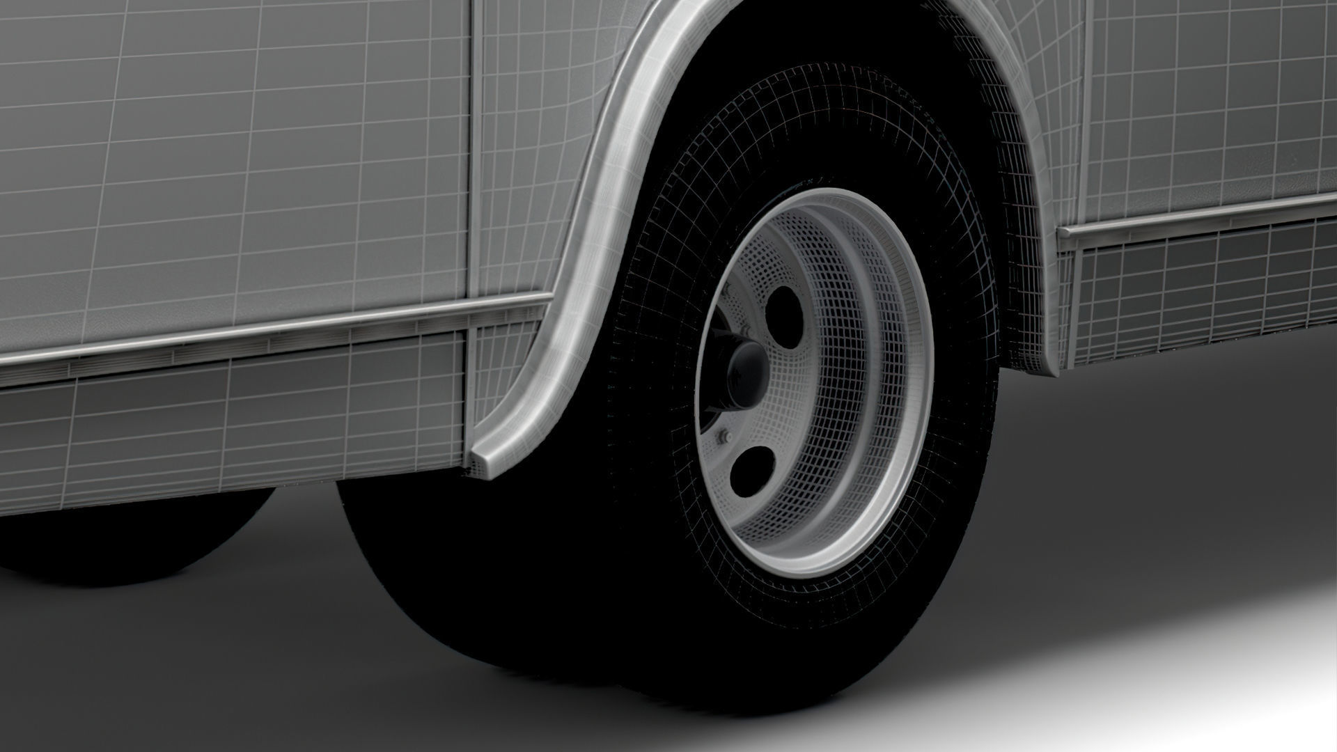 Generic Old Bus wheel 3D model | CGTrader