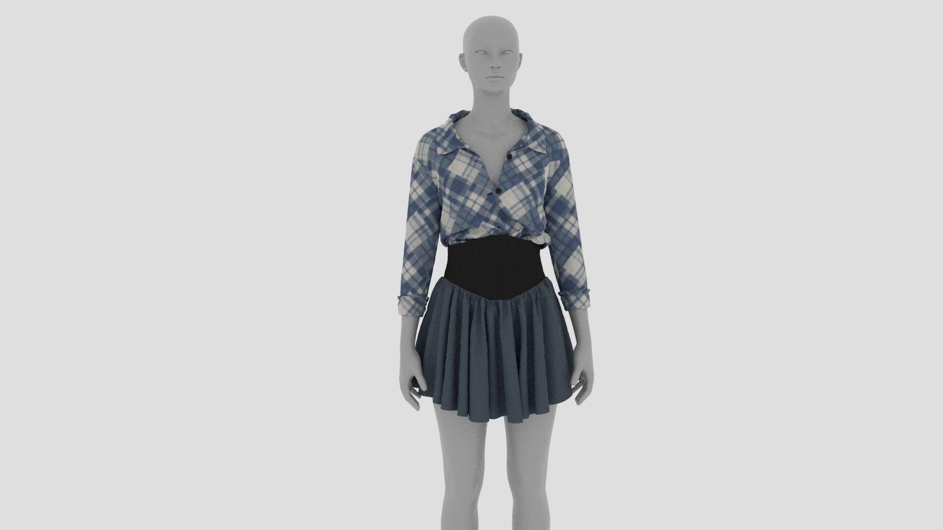3D model Womens Dress - Female Outfit Clothes VR / AR / low-poly | CGTrader