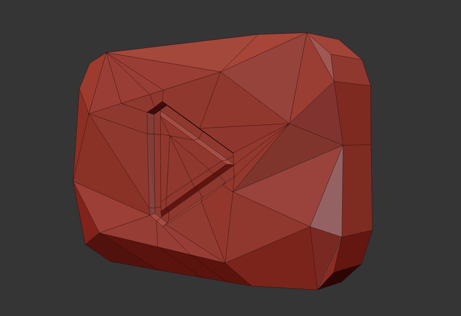 Youtobe Diamond Play Botton 3D model 3D printable | CGTrader