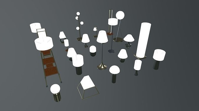 25 Unique Lamps Pack 3D model | CGTrader
