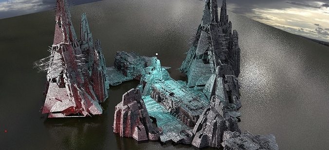 Research base Tower Kit bash 3D model | CGTrader