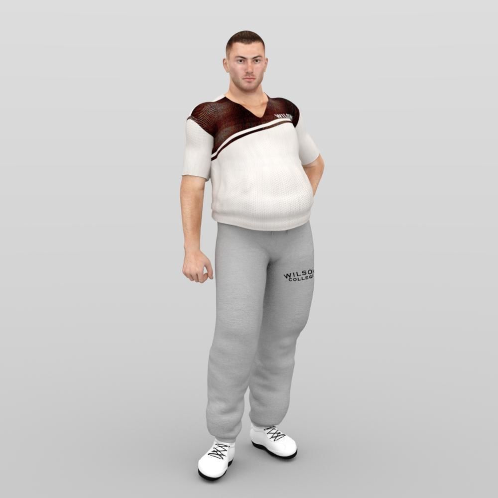 Sporty Outfit M4 for DAZ Studio 3D model rigged | CGTrader