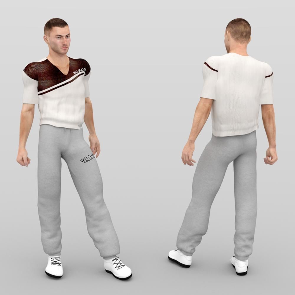 Sporty Outfit M4 for DAZ Studio 3D model rigged | CGTrader
