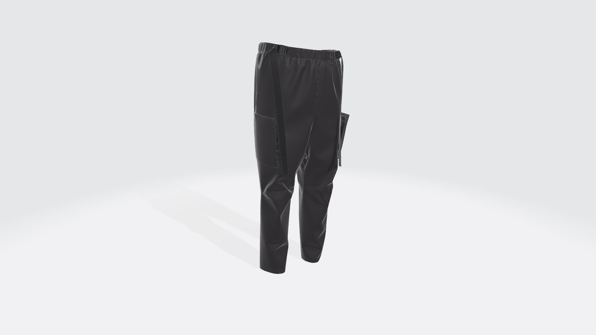 Dropped-Crotch Techwear Pants 3D model | CGTrader