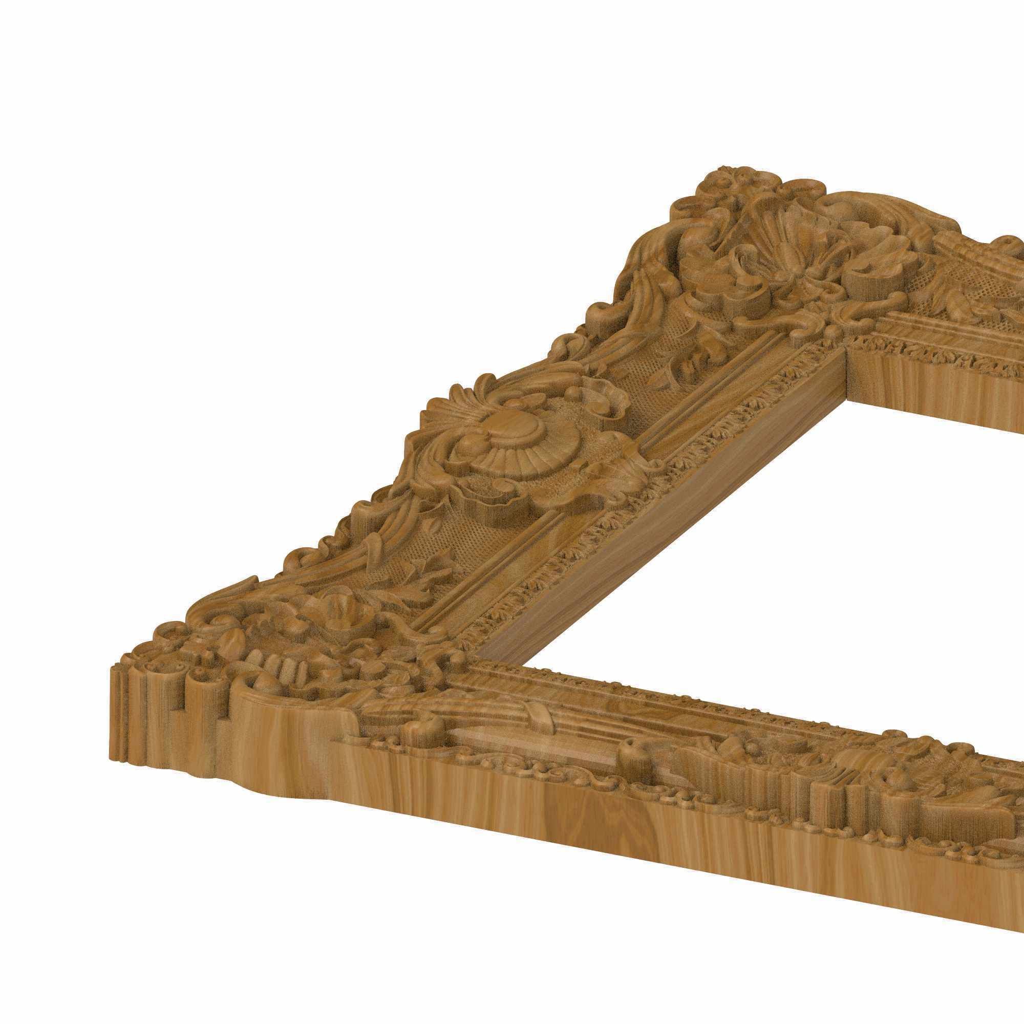 Carved frame STL 3D model | CGTrader