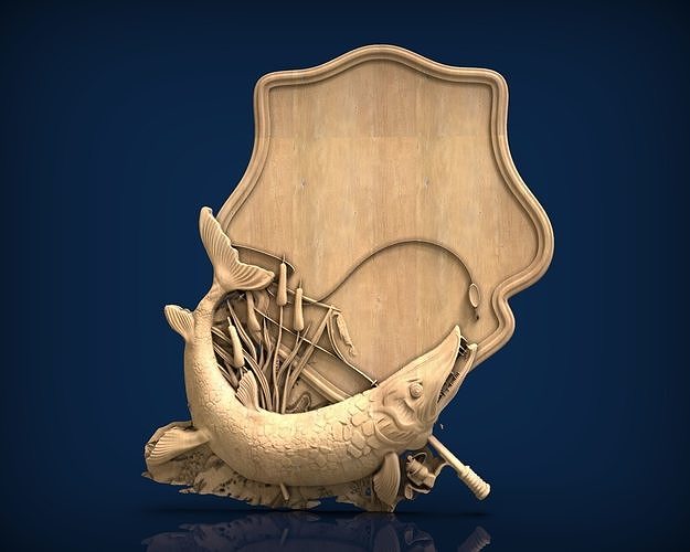 Carved panel painting STL 3D model | CGTrader