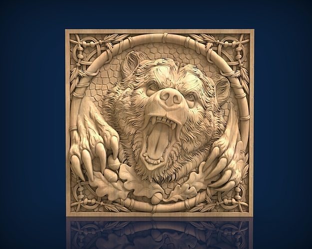 Carved panel painting STL 3D model | CGTrader