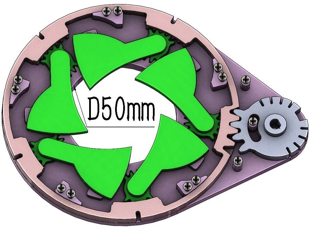 D50M5BTY2 mechanical mechanism 3d printing shutter iris diy 3D model 3D ...
