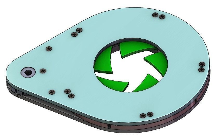 D50M5BTY2 mechanical mechanism 3d printing shutter iris diy 3D model 3D ...