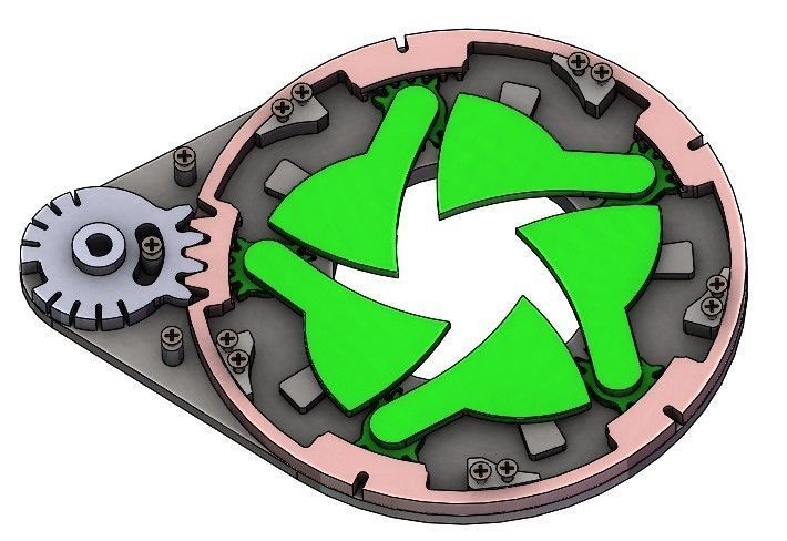 D50M5BTY2 mechanical mechanism 3d printing shutter iris diy 3D model 3D ...