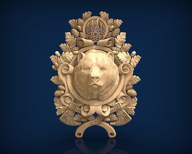 Carved panel painting STL 3D model | CGTrader