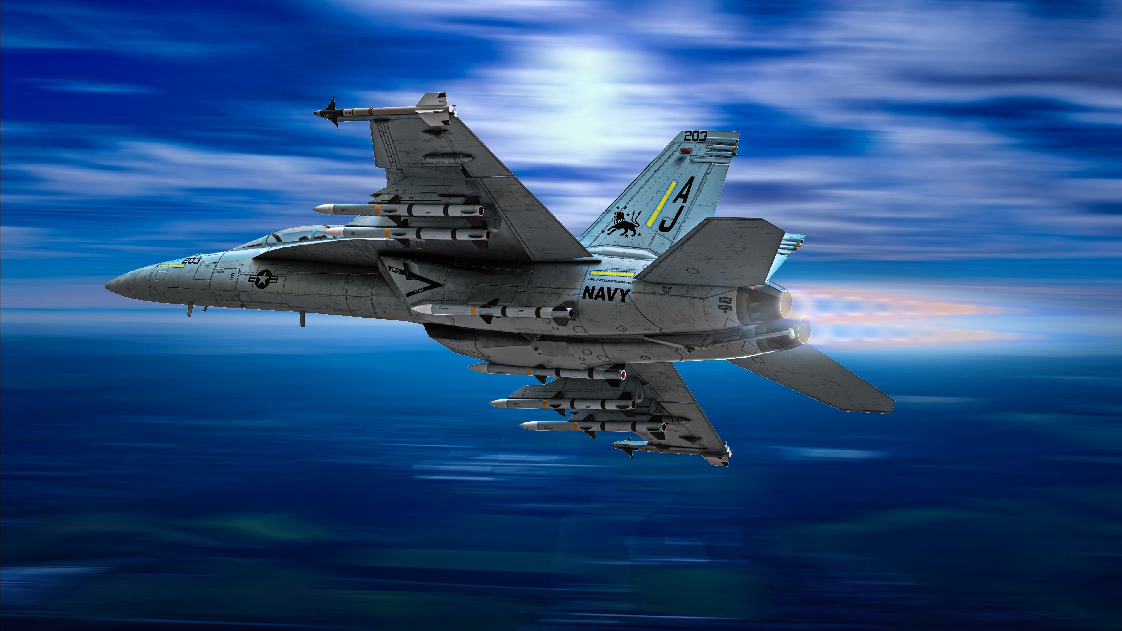 3D model F-18F Super Hornet VR / AR / low-poly | CGTrader