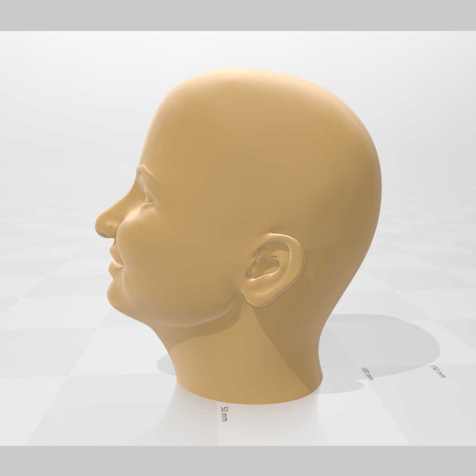 Female Mannequin Head 3D model 3D printable | CGTrader
