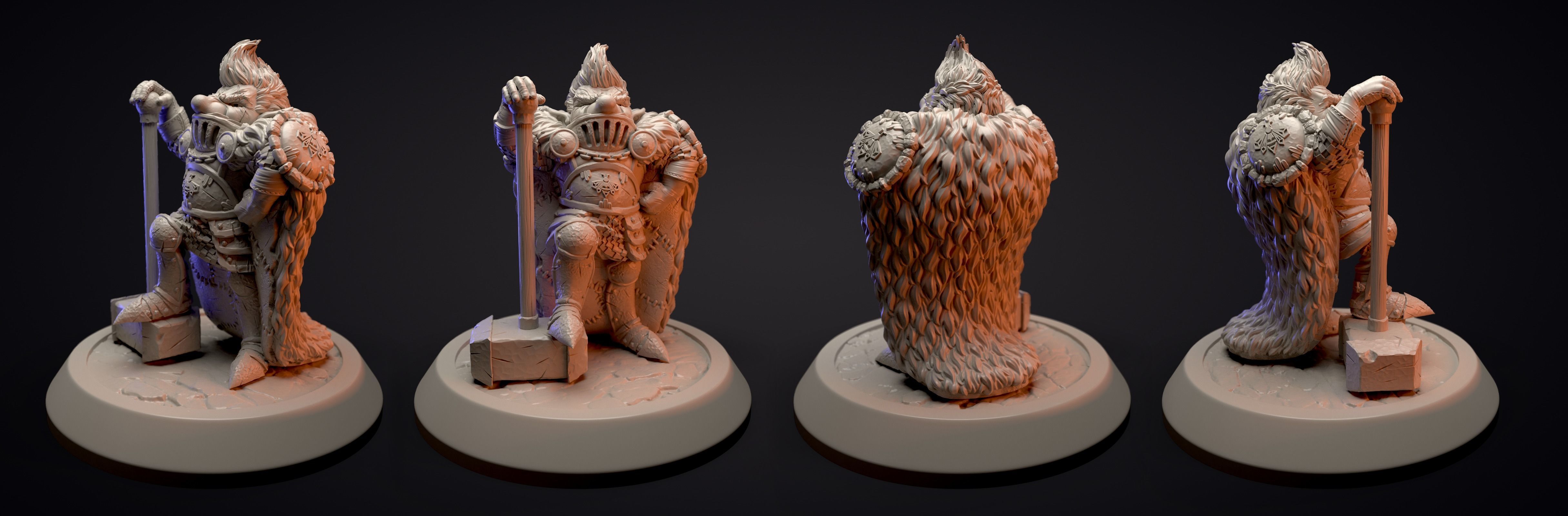 Gnome knight 3D model 3D printable | CGTrader