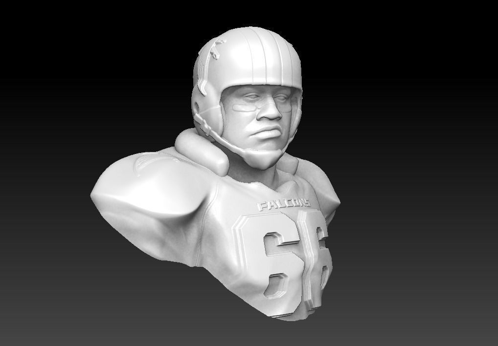 Atlanta Falcons throwback Bust 3D model 3D printable | CGTrader