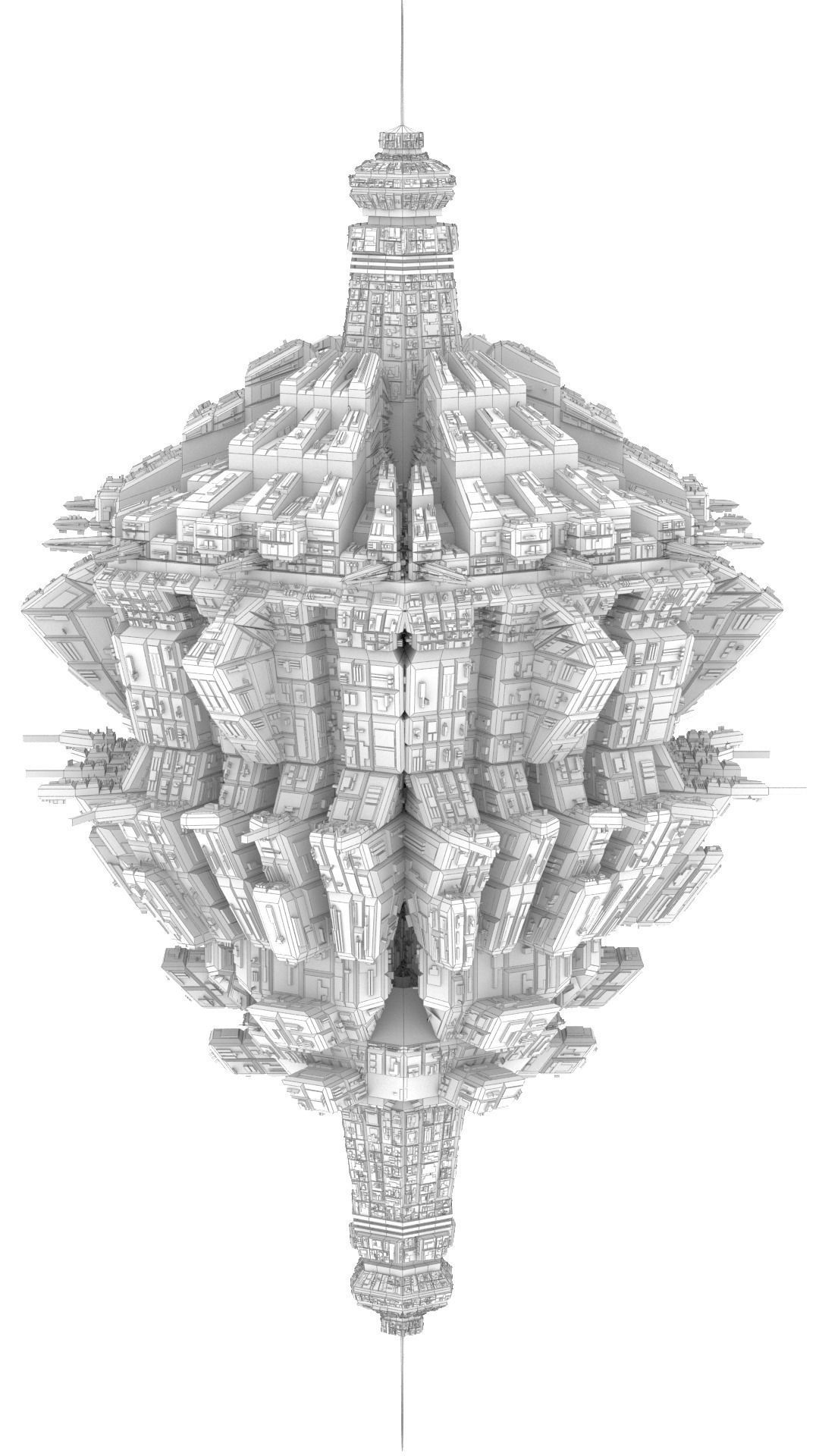 Sci-Fi Space Base Ship Station Center Alpha 3D model | CGTrader