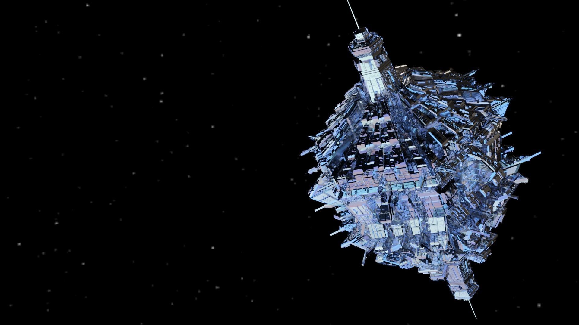 Sci-Fi Space Base Ship Station Center Alpha 3D model | CGTrader