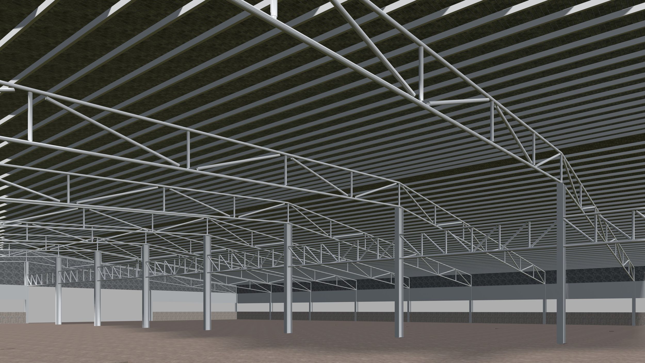 Warehouse in square plan 3D model | CGTrader