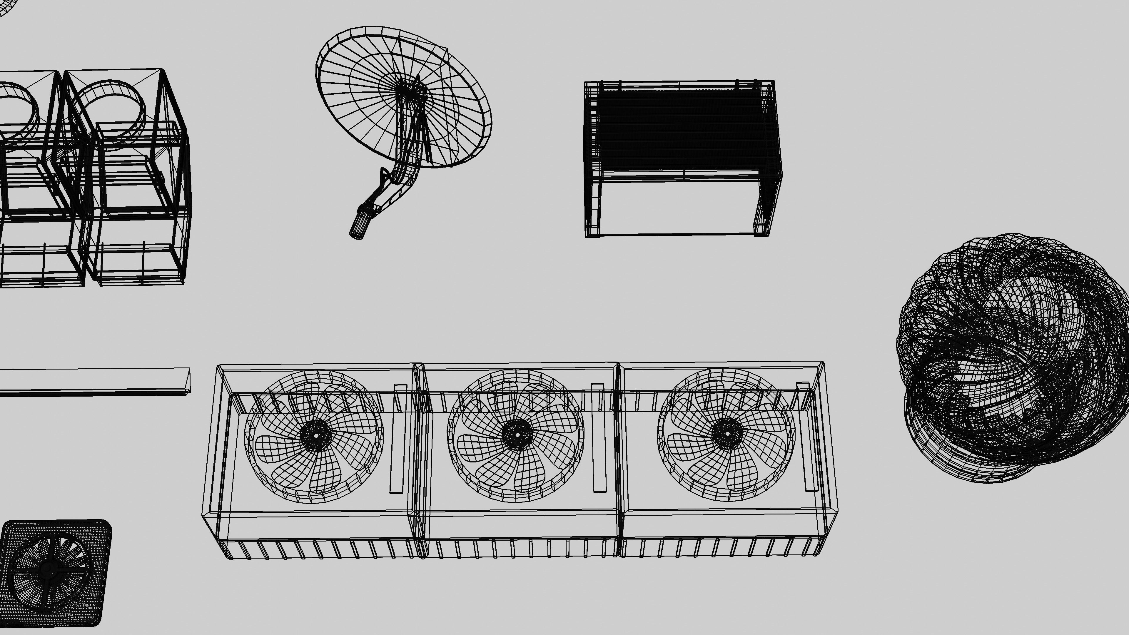 Rooftop Object Collection 3D model | CGTrader