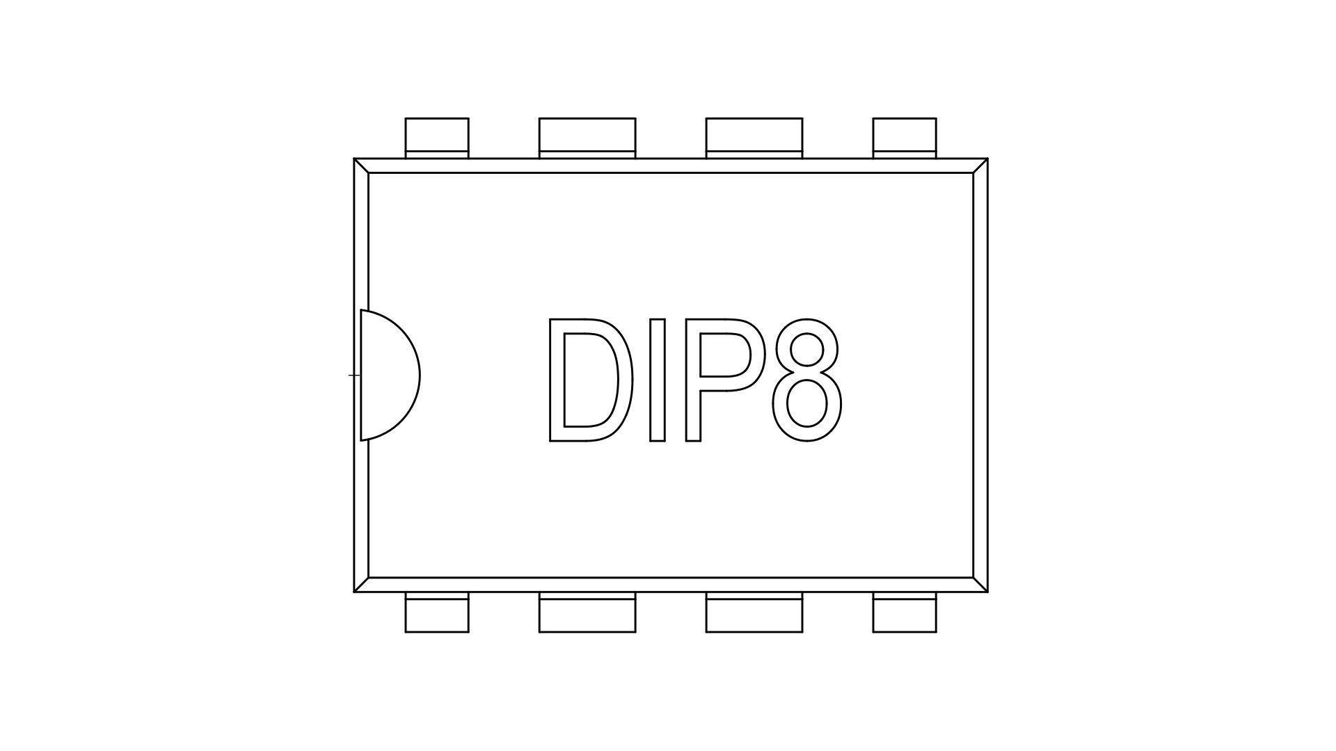 DIP8 IC case 3D model | CGTrader