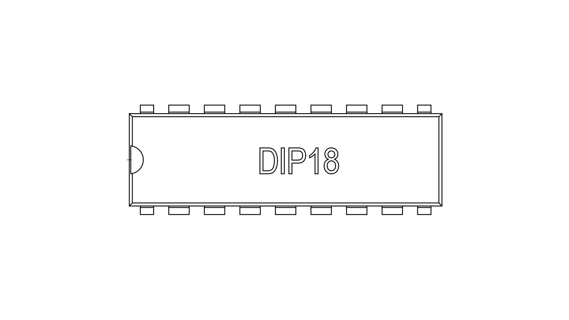 DIP18 IC case 3D model | CGTrader