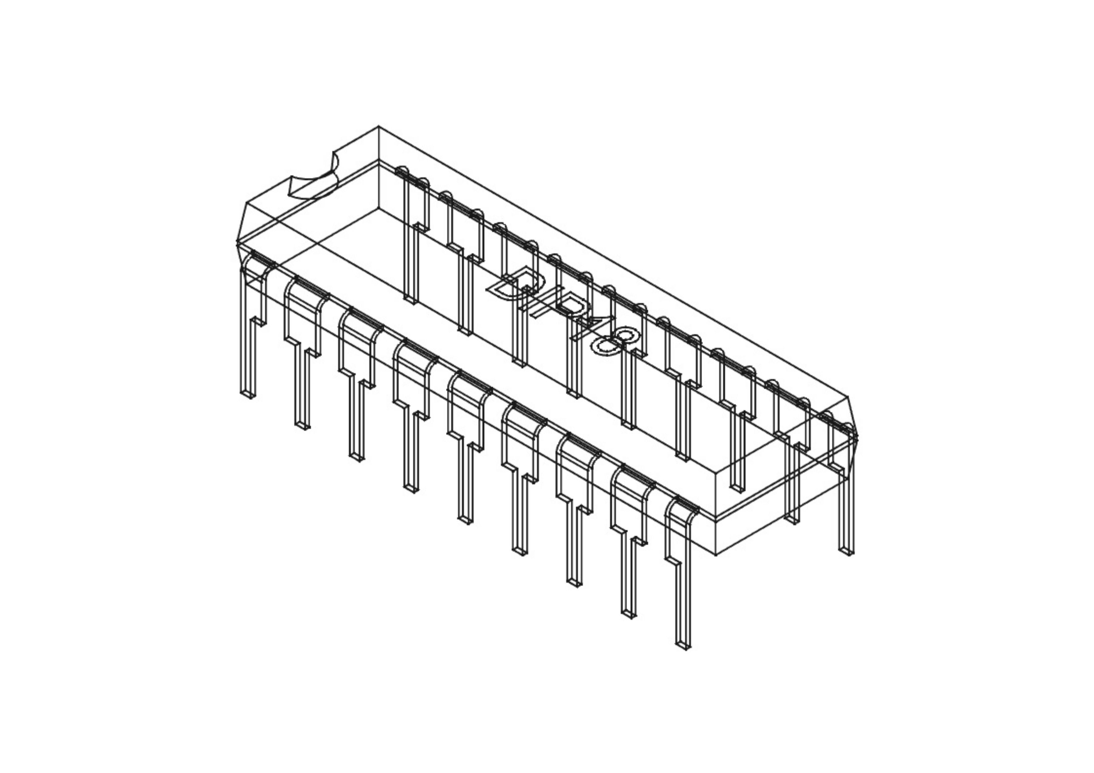 DIP18 IC case 3D model | CGTrader