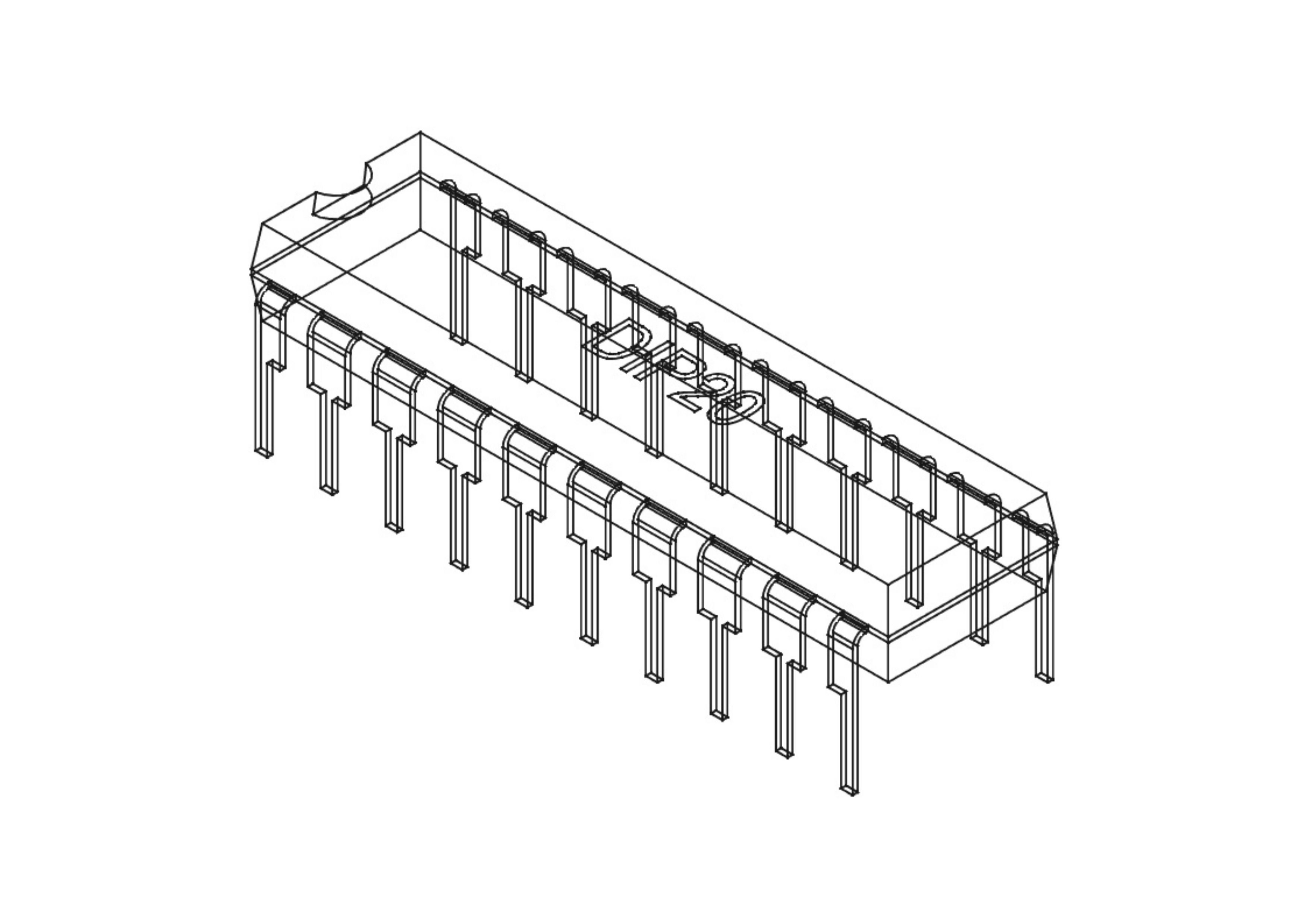 DIP20 IC case 3D model | CGTrader