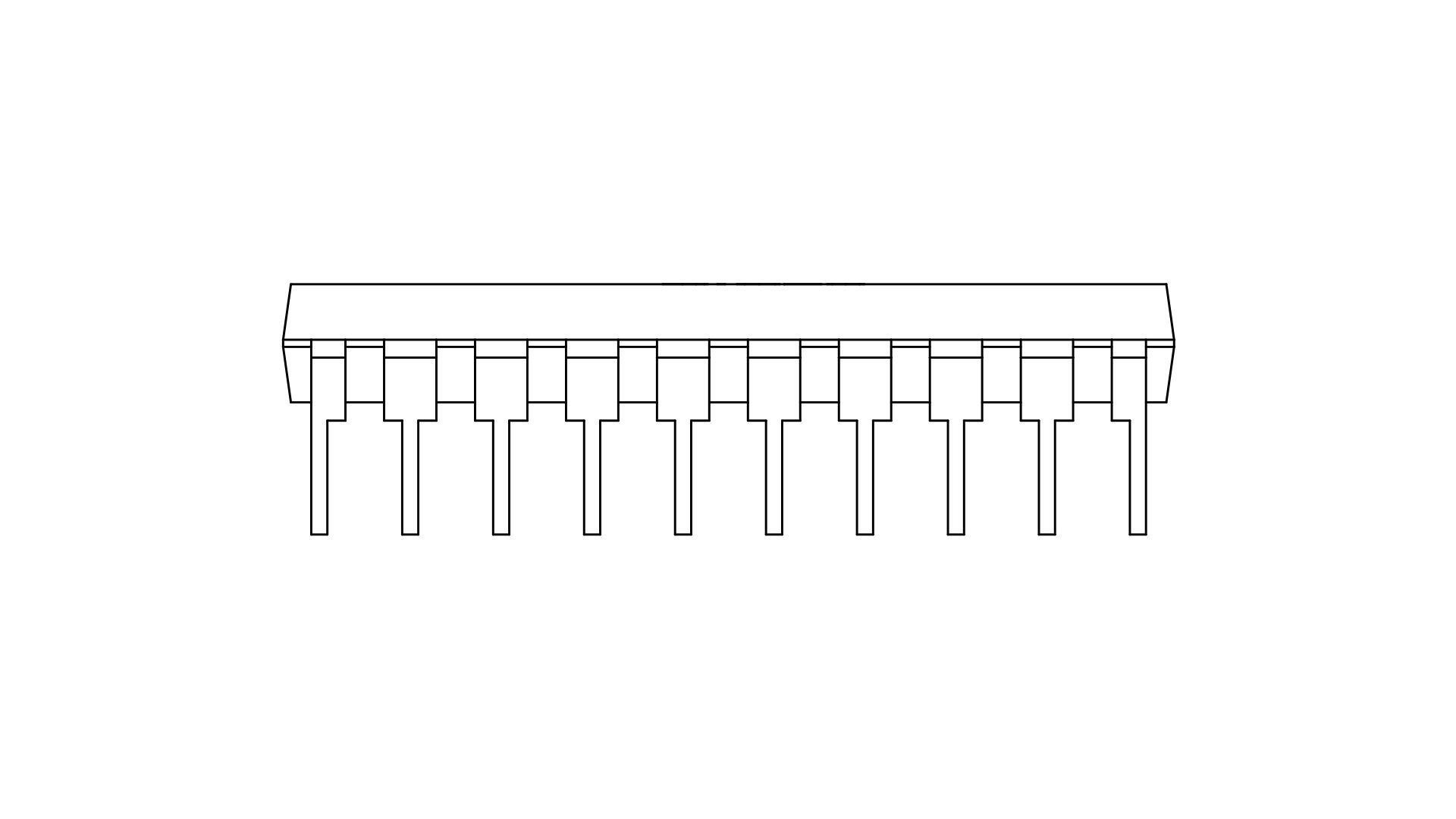 DIP20 IC case 3D model | CGTrader