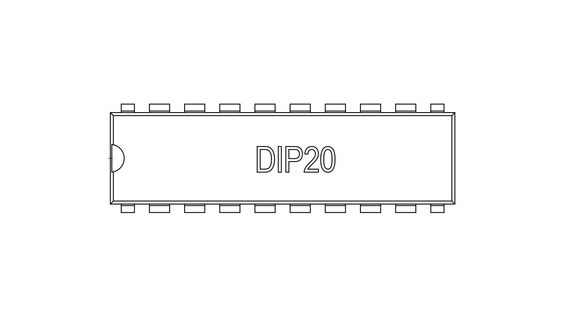 DIP20 IC case 3D model | CGTrader