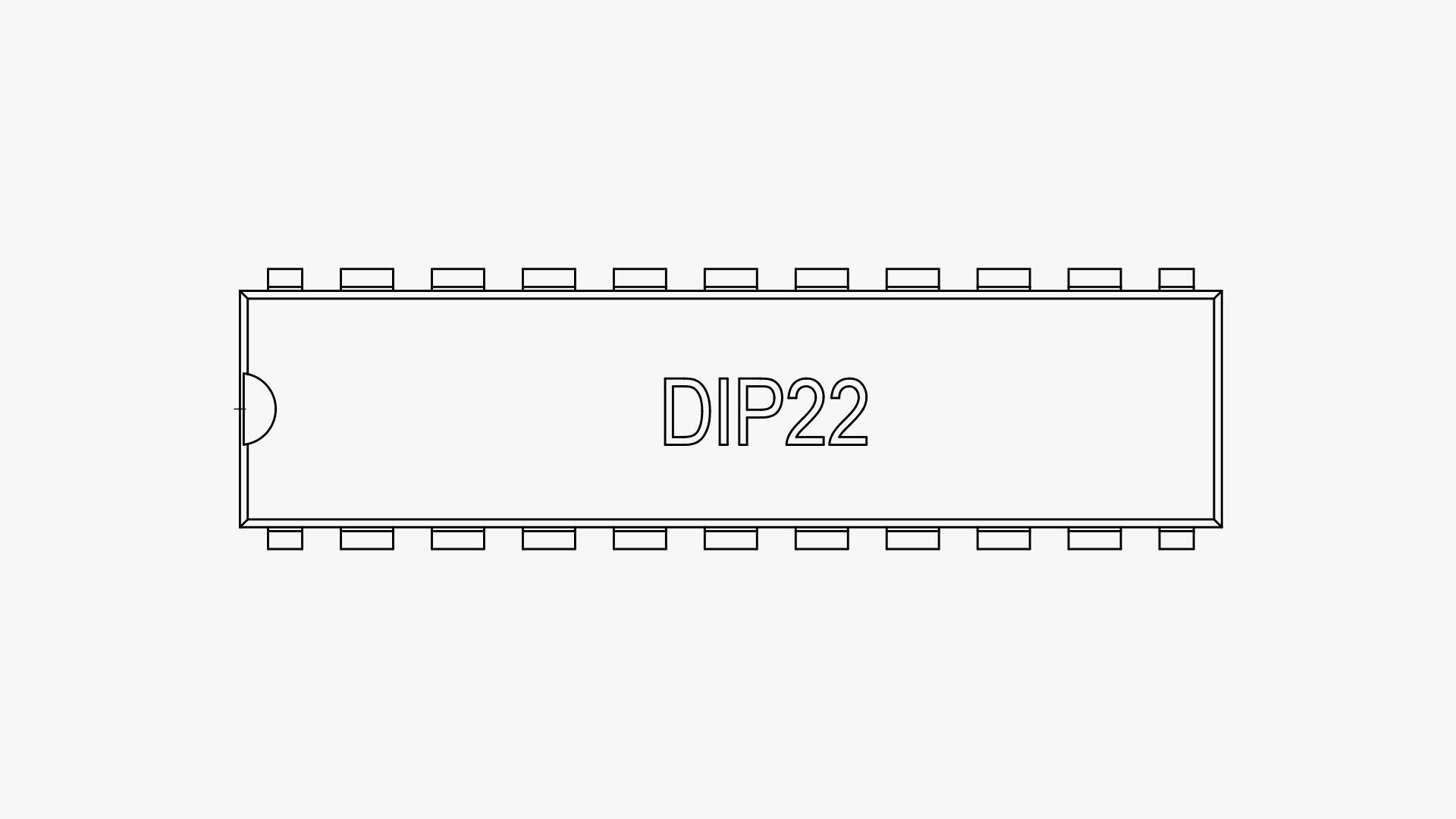 DIP22 IC case 3D model | CGTrader