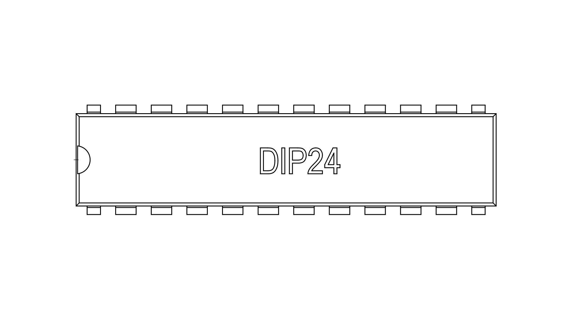 DIP24 IC case 3D model | CGTrader