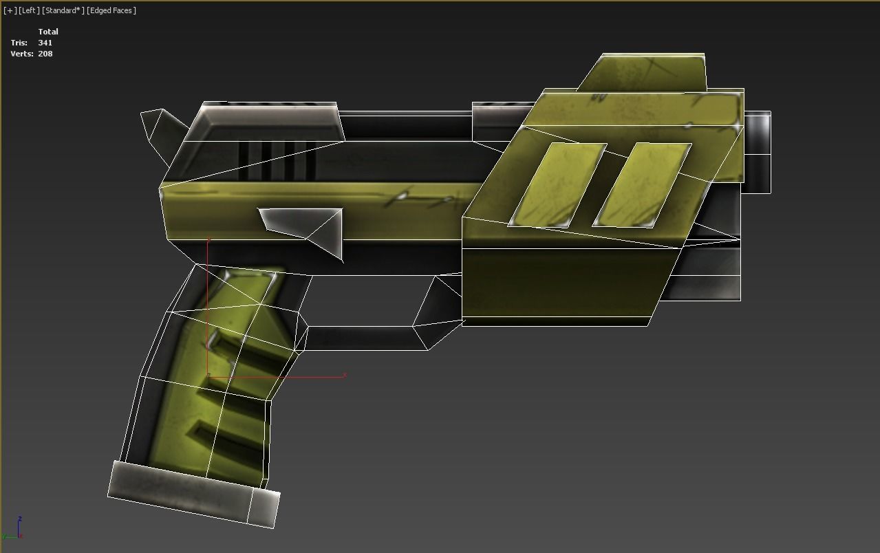 3D model LowPoly SciFi Cartoon Pistol Gun VR / AR / low-poly | CGTrader