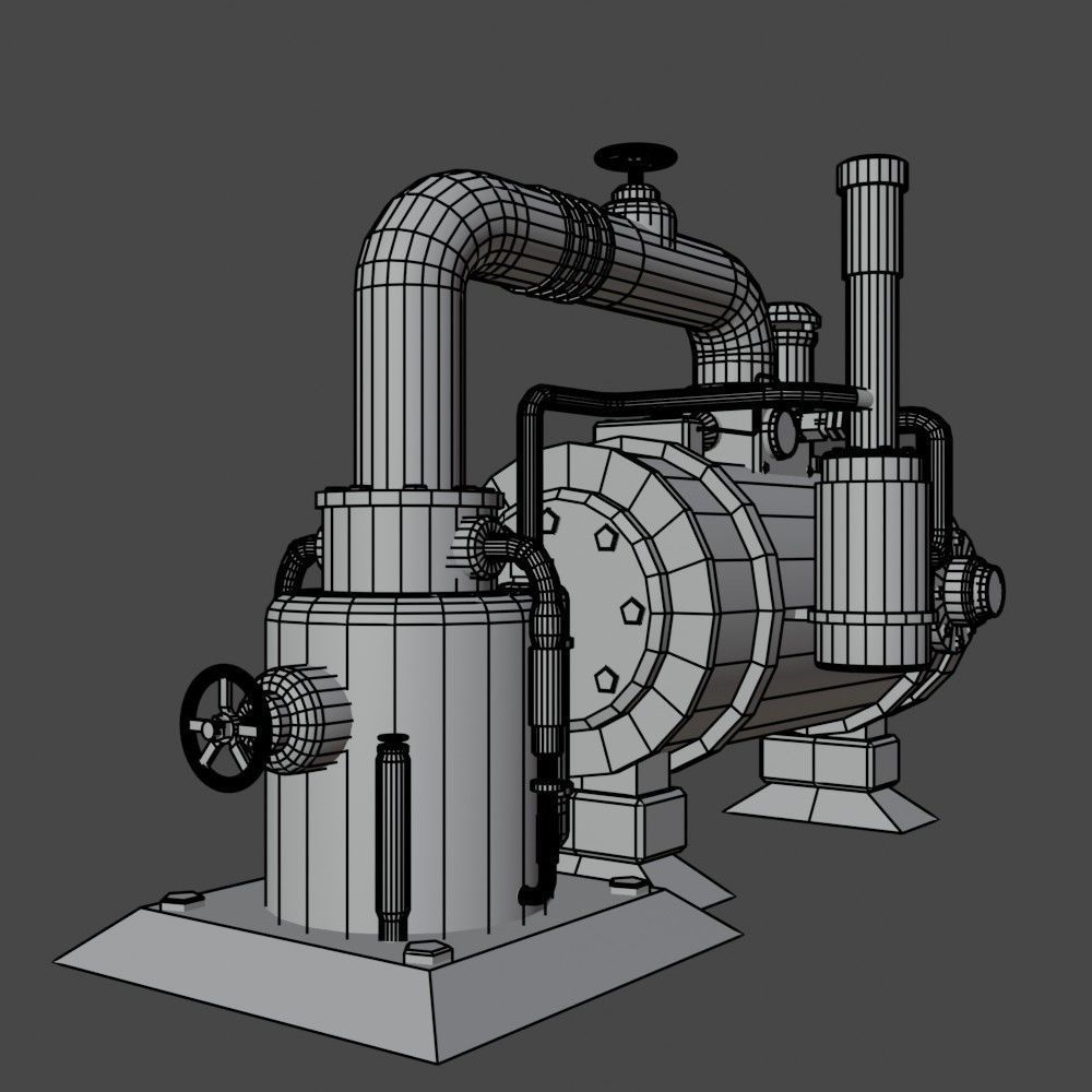 Steampunk Boiler 3d model 3D model | CGTrader