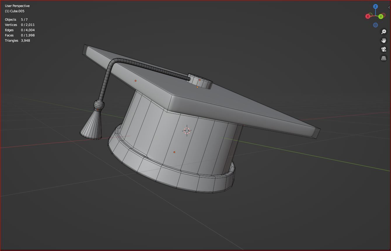 3d graduation cap cartoon 3D model | CGTrader