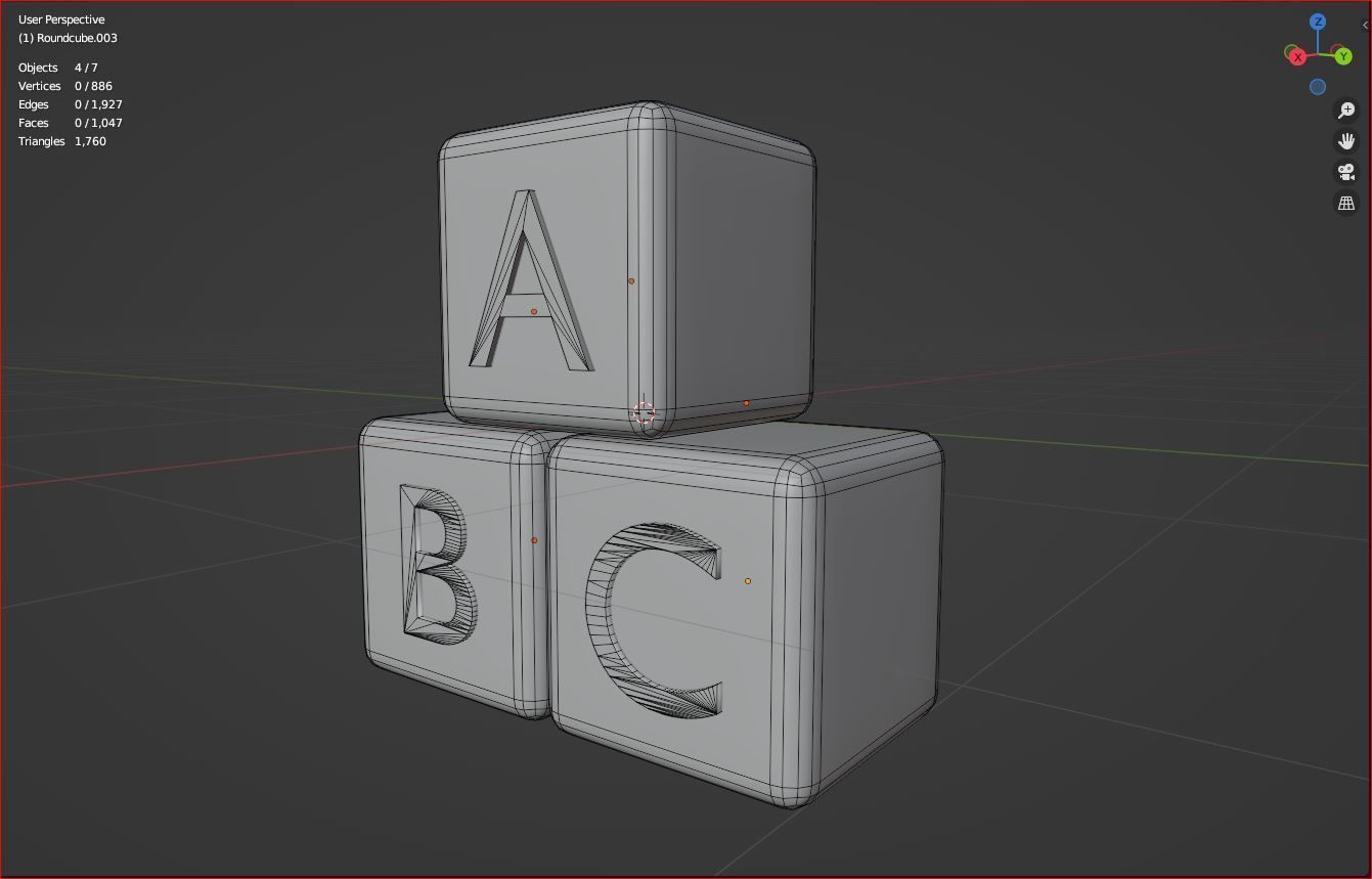 3d ABC connection puzzle cartoon 3D model | CGTrader