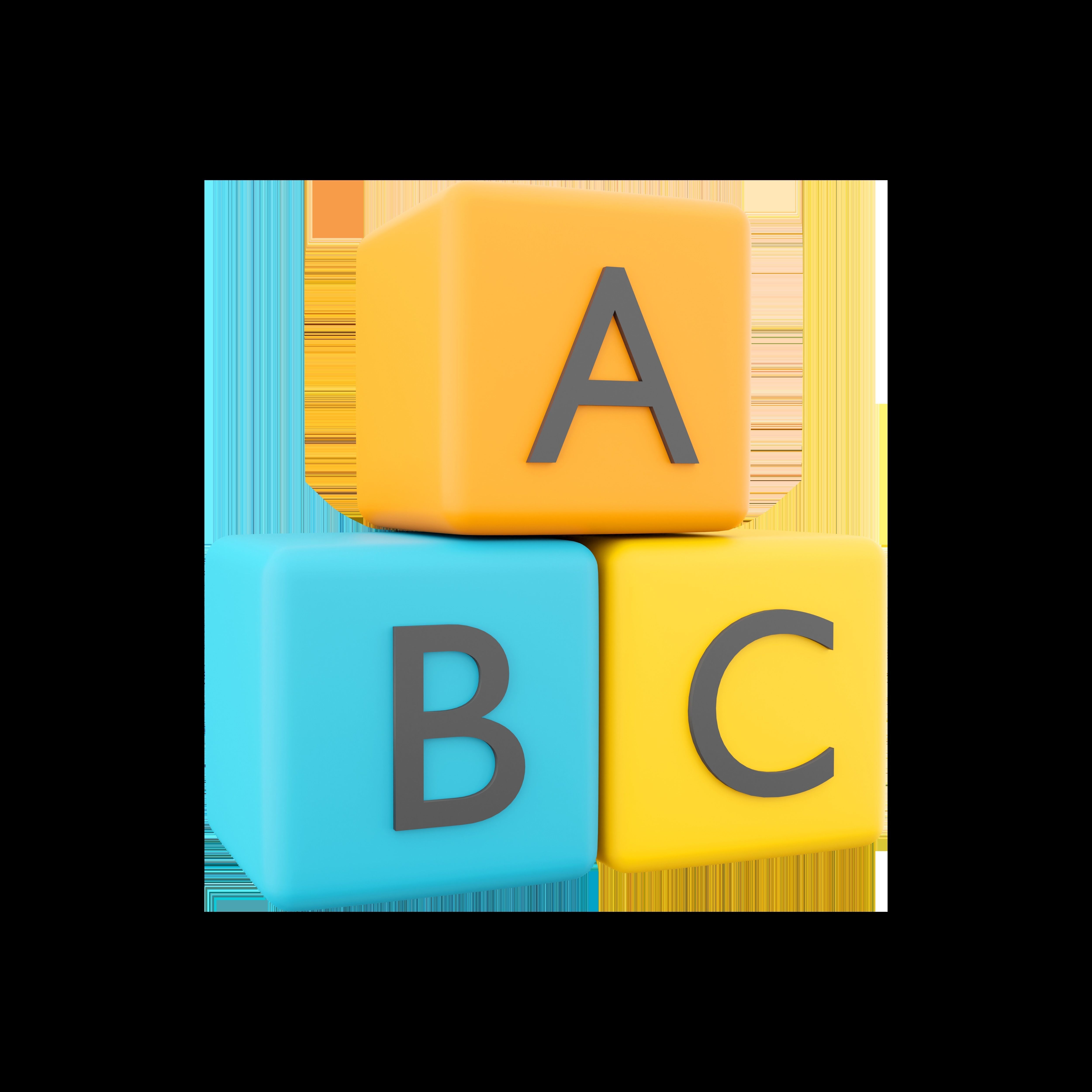3d ABC connection puzzle cartoon 3D model | CGTrader