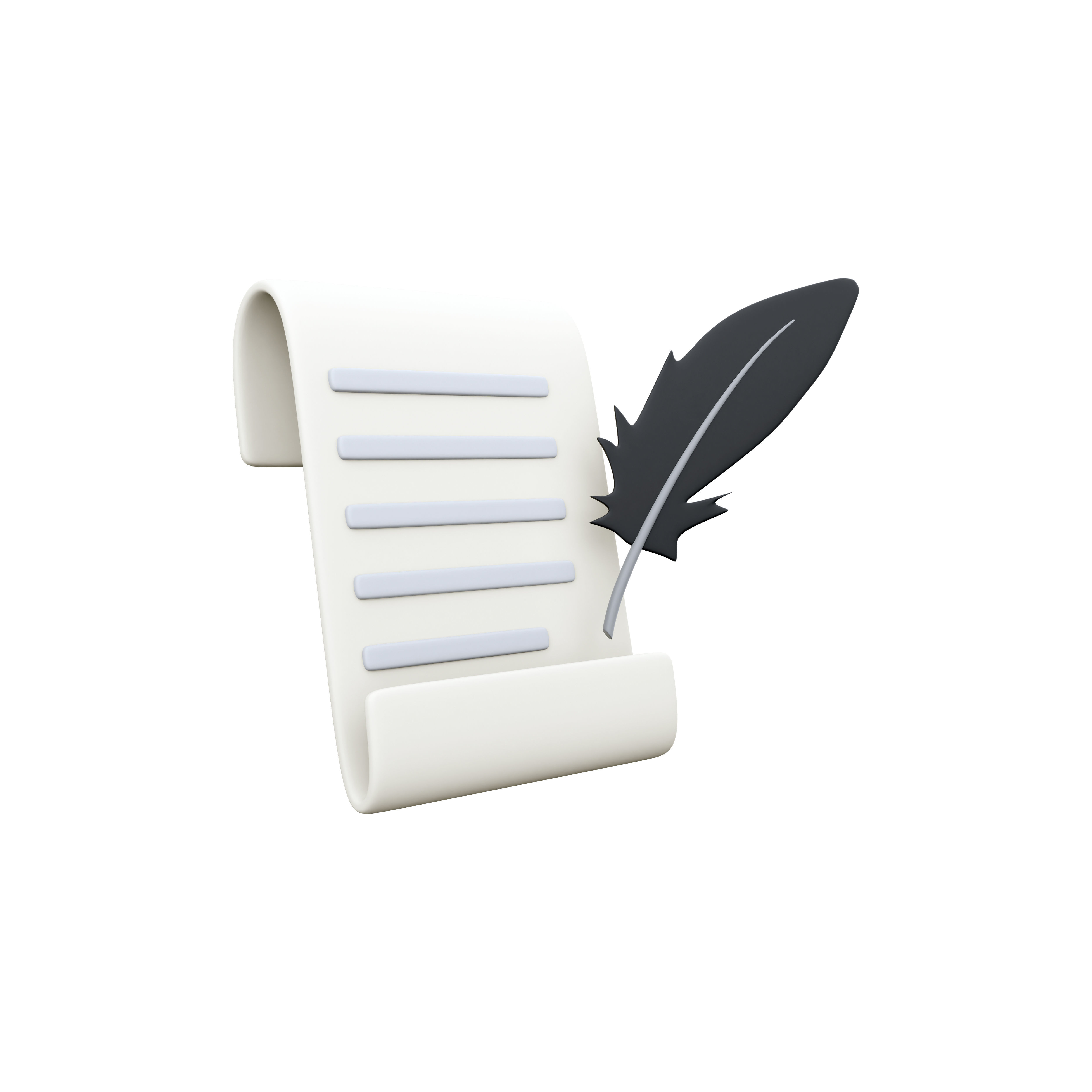 3d Writing education concept cartoon 3D model | CGTrader