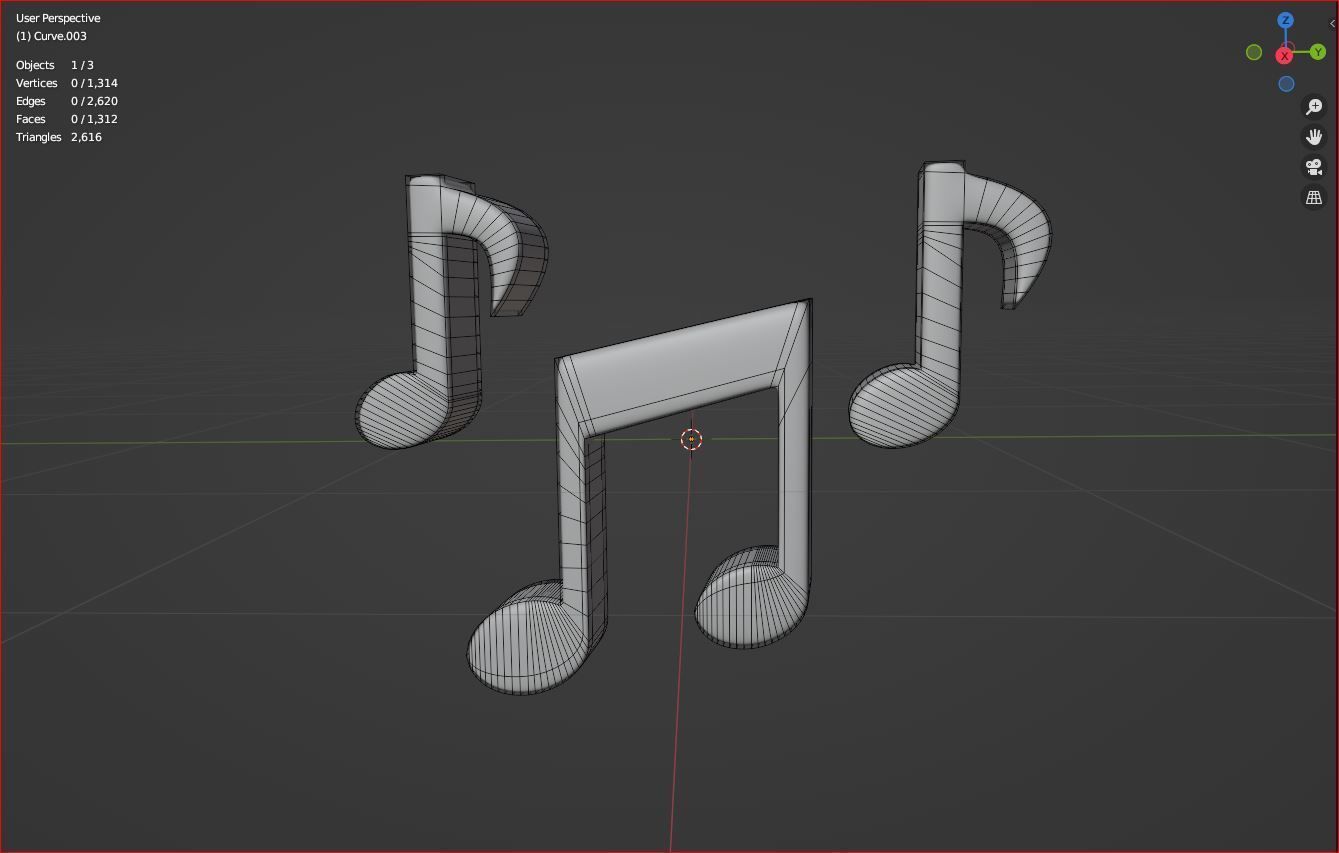 3d music notes cartoon 3D model | CGTrader