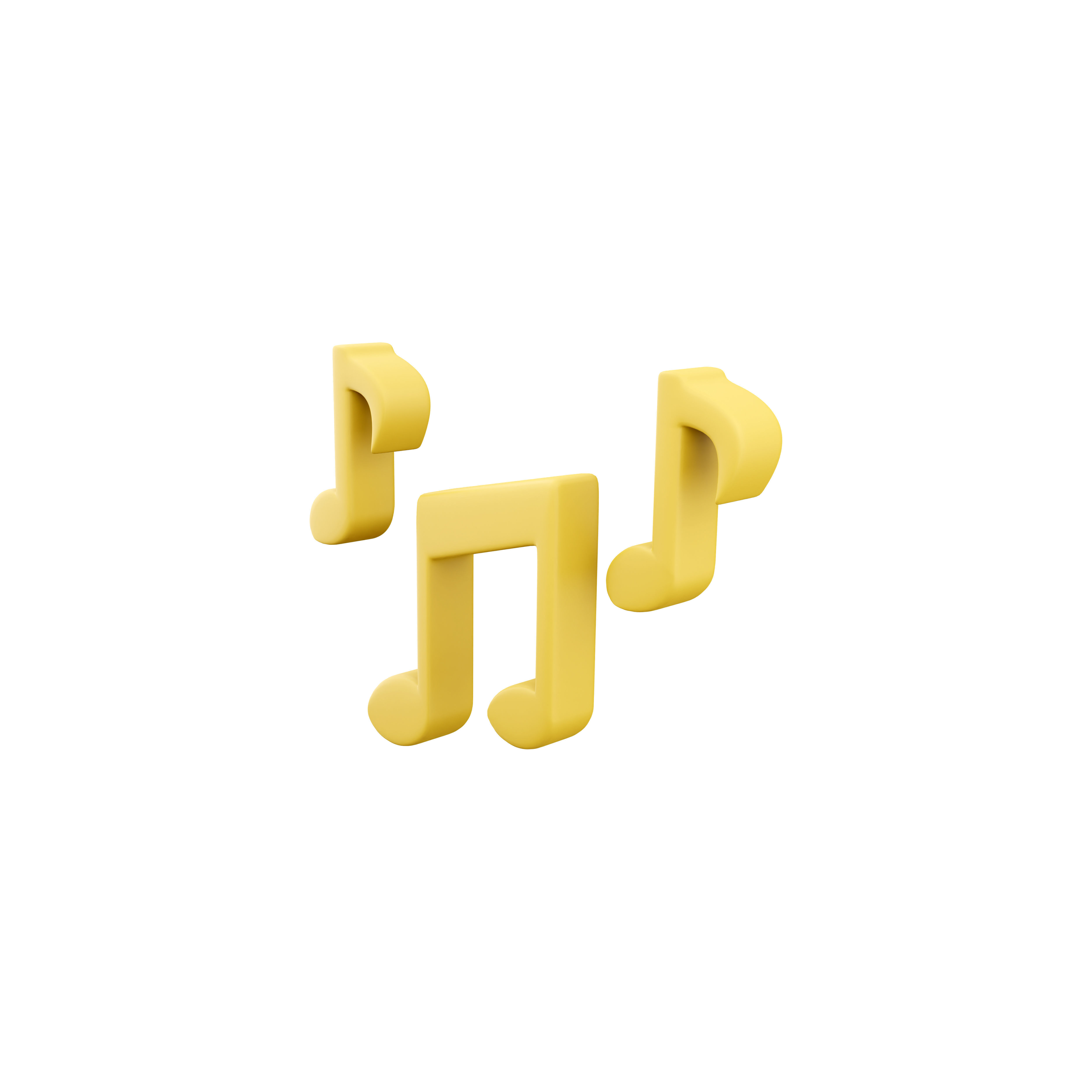 3d music notes cartoon 3D model | CGTrader
