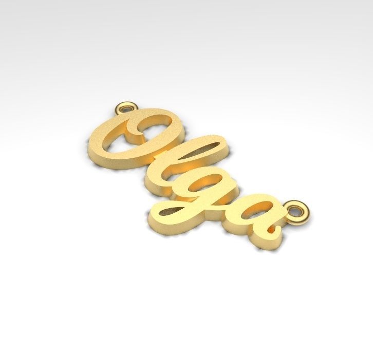 Olga name plate 3D model 3D printable | CGTrader