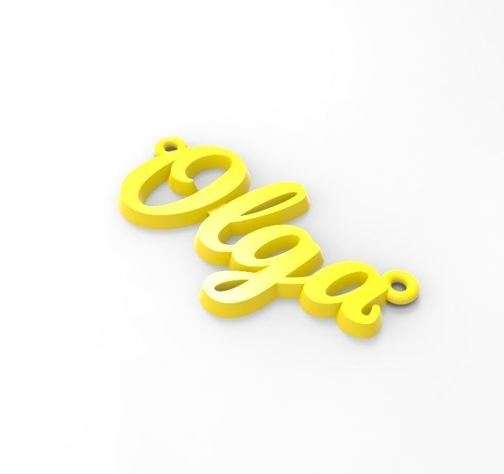 Olga name plate 3D model 3D printable | CGTrader