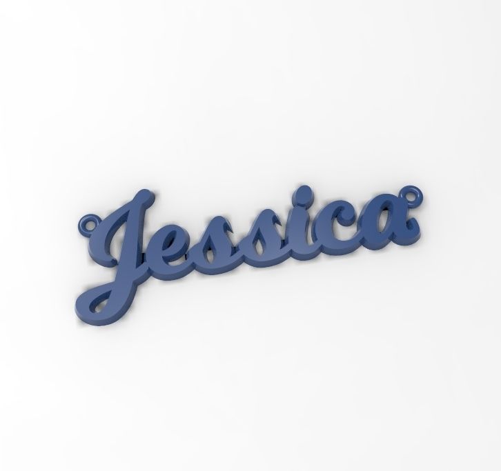 jessica name plate 3D model 3D printable | CGTrader