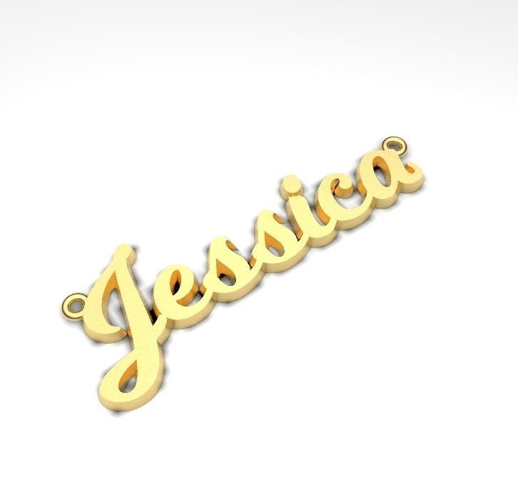 jessica name plate 3D model 3D printable | CGTrader